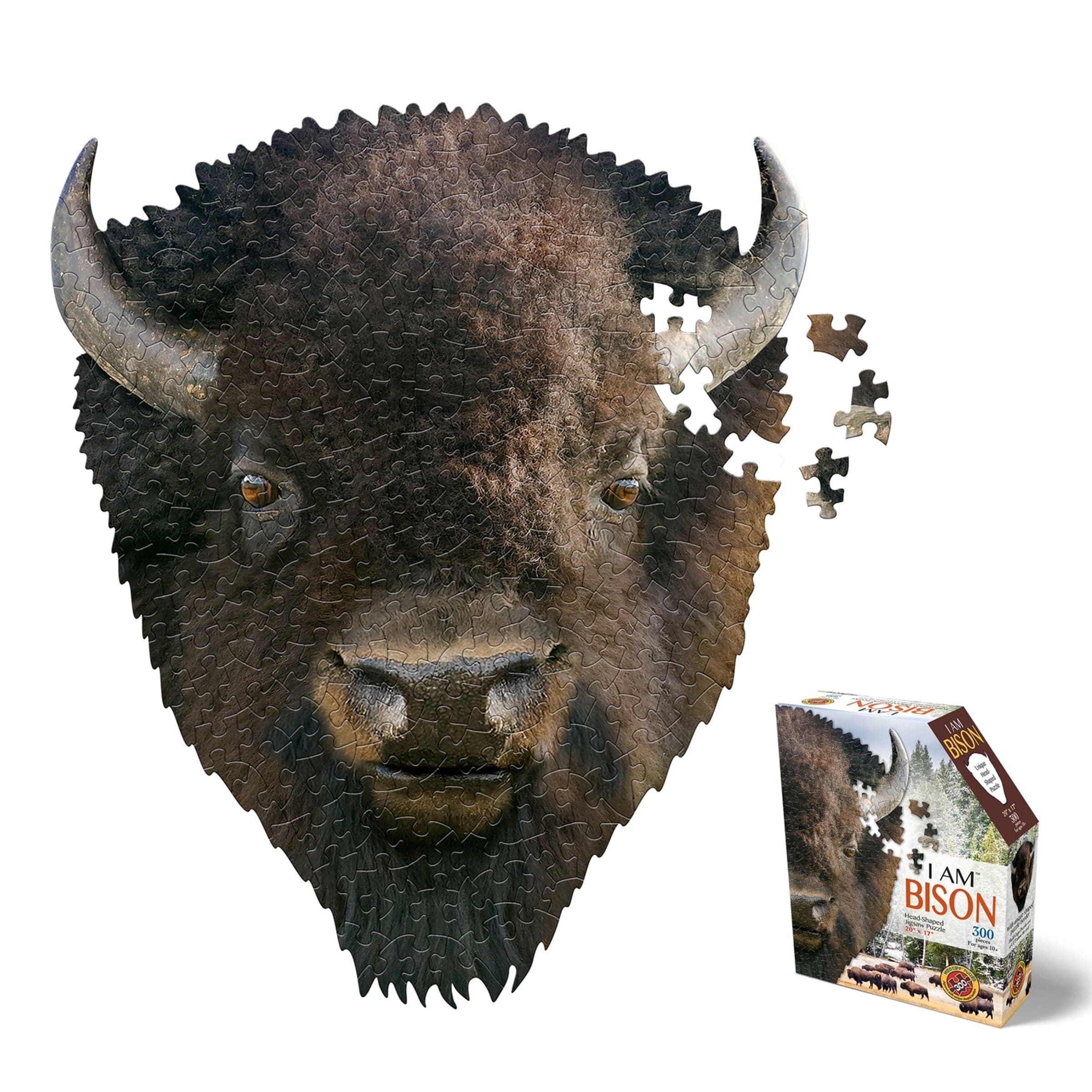 Bison Jigsaw Puzzle, I Am Bison 300 Piece Jigsaw Puzzle – Sticks and Steel