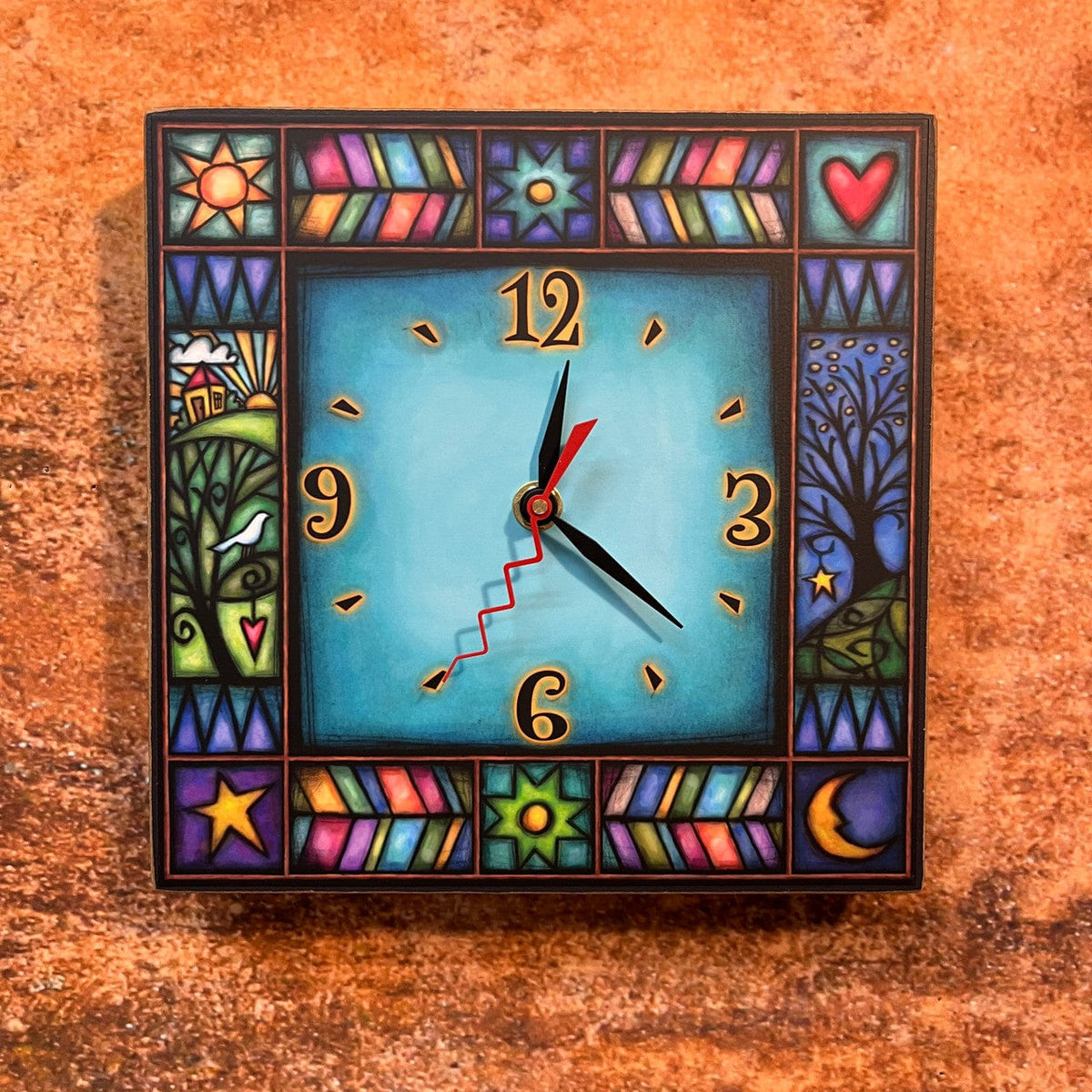 House/Tree Clock – Sticks and Steel