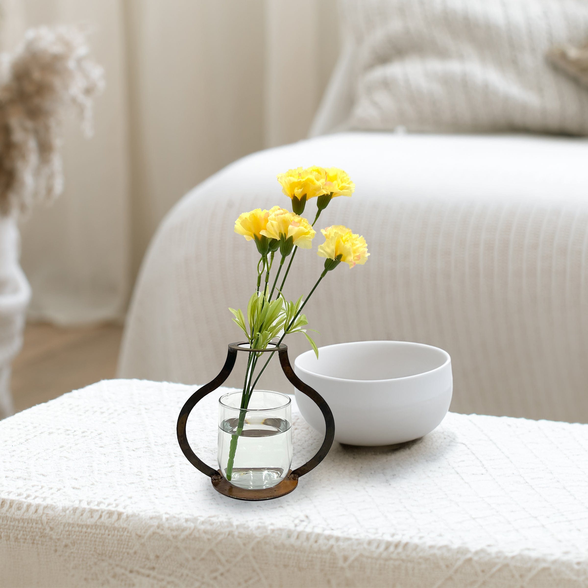 Modern Steel Vase - Small | Sticks and Steel