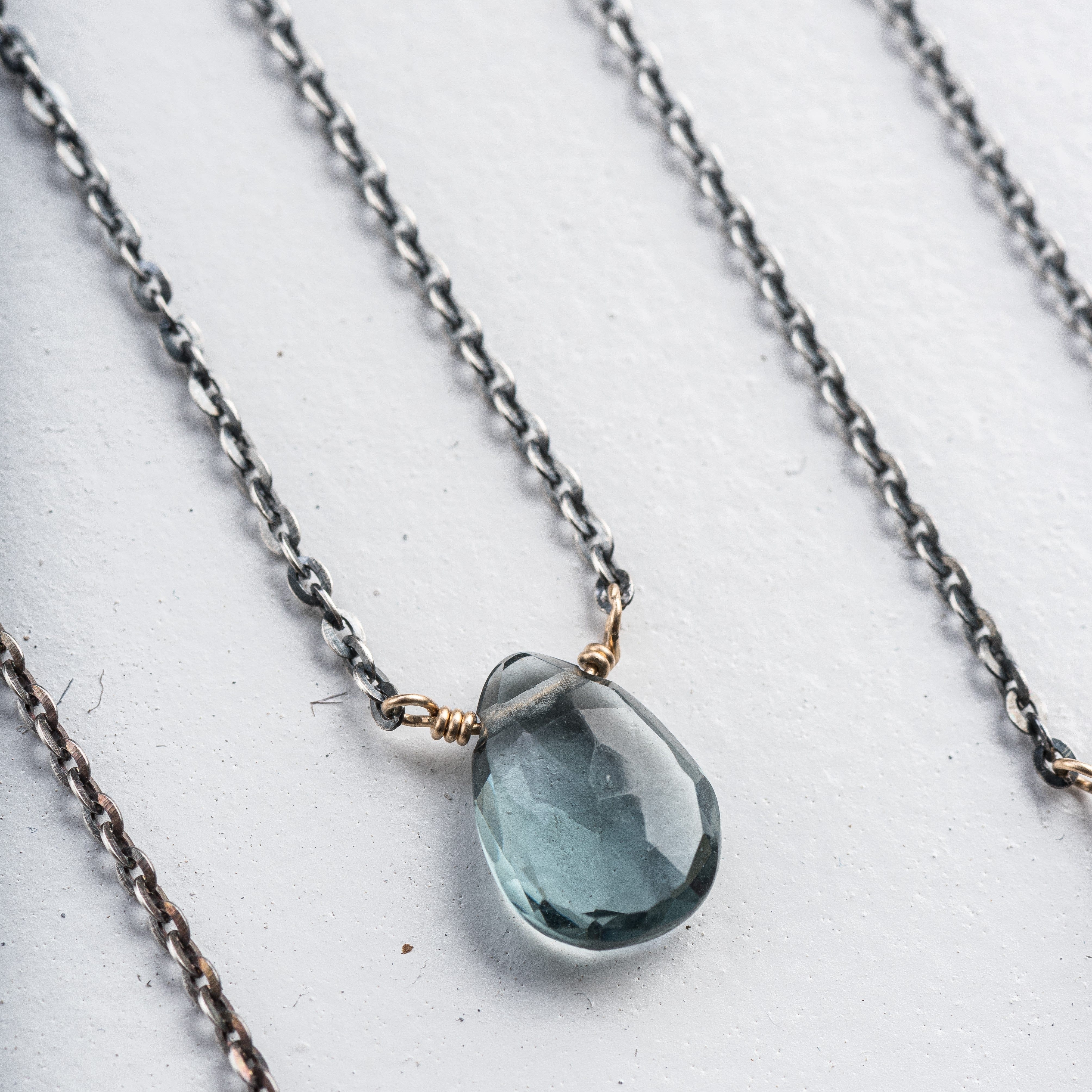 Gemstone Drop Hydro Quartz Necklace – Sticks and Steel