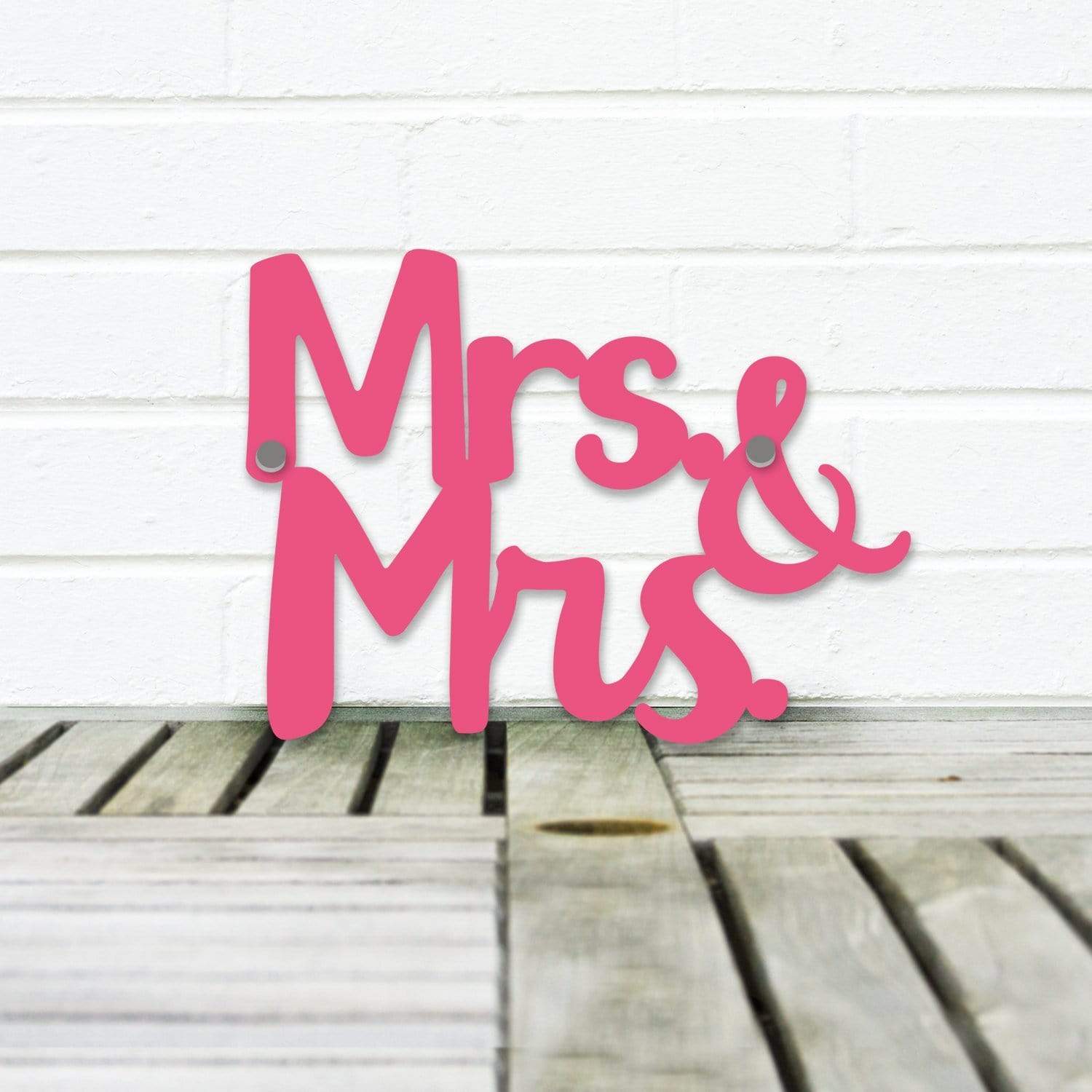 Mrs. & Mrs. Wall Sign – Sticks and Steel